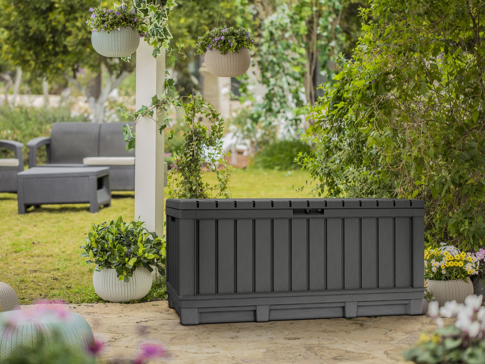 Keter Kentwood Box 350L Graphite – Keter New Zealand